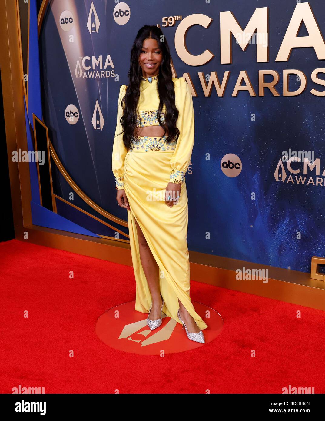 Sacha arrives on the red carpet for the 59th CMA Awards in Nashville ...