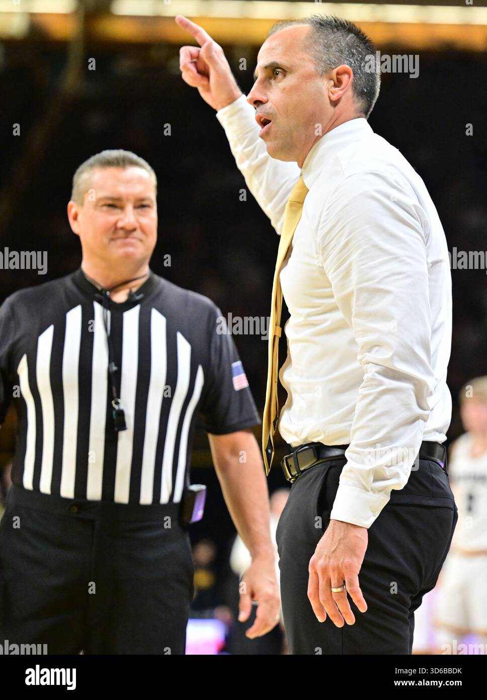 IOWA CITY, IA- NOVEMBER 07: Iowa head coach Ben McCollum reacts to an ...