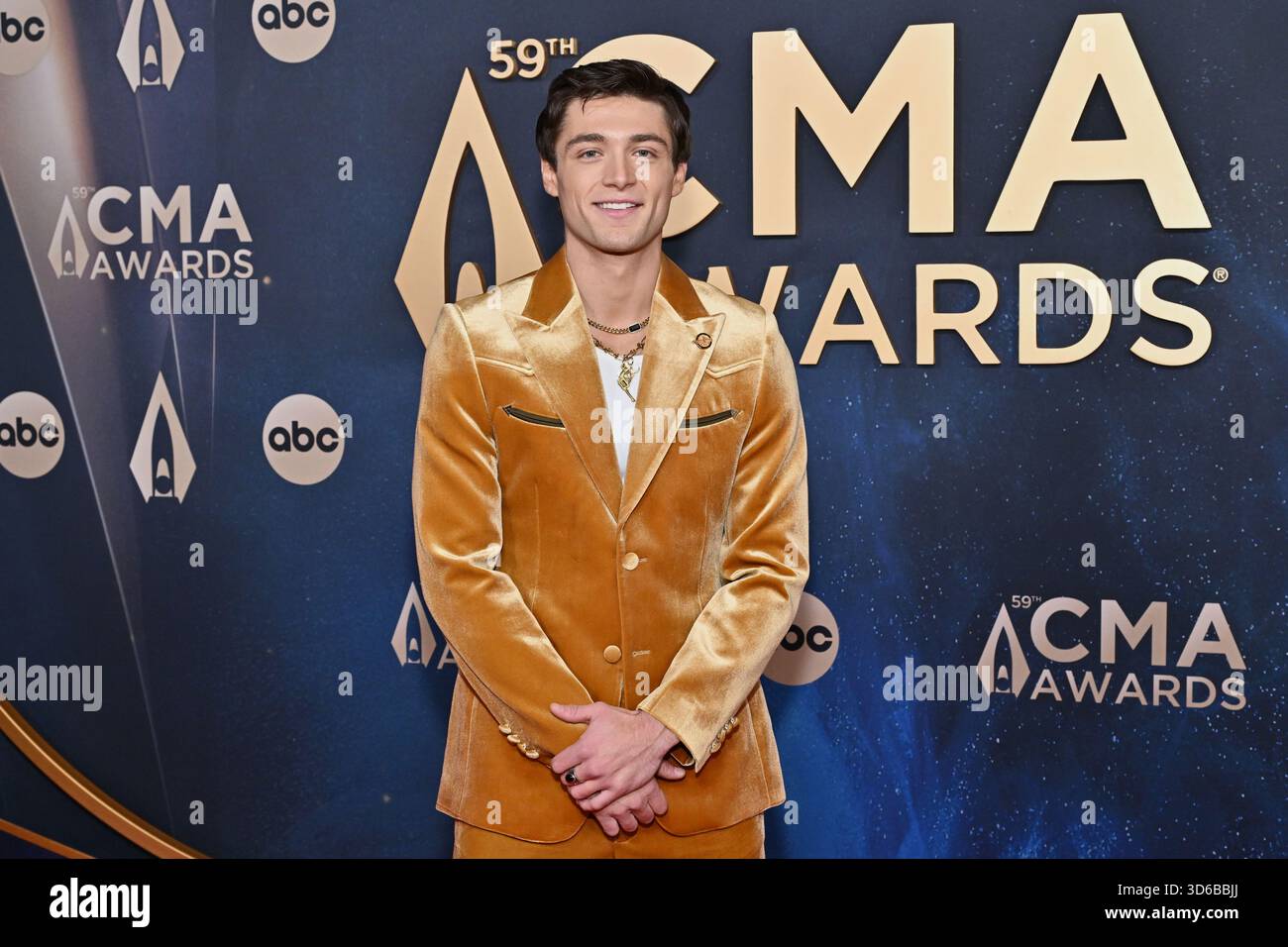 Asher Angel arrives at the 59th Annual Country Music Association Awards ...