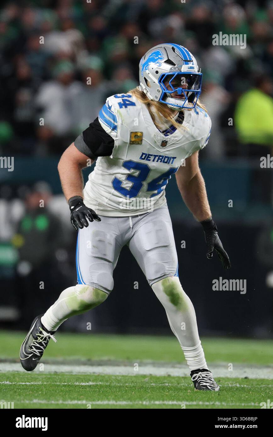 Detroit Lions linebacker Alex Anzalone (34) in action during the second ...
