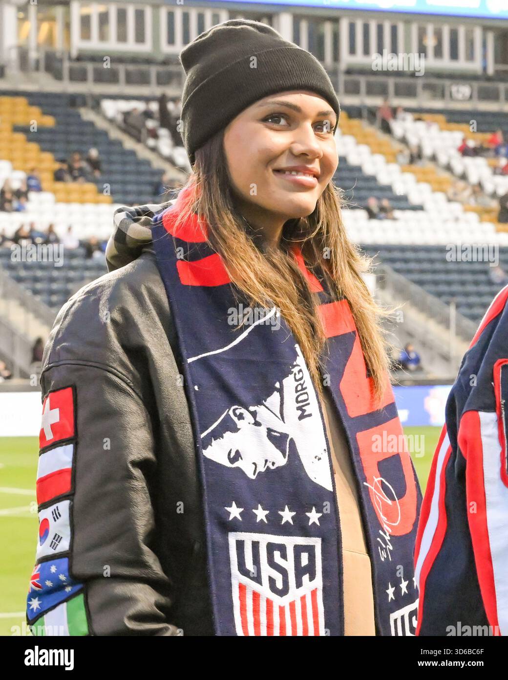 Chester, Pennsylvania, USA. 23rd Oct, 2025. Trinity Rodman wearing ...