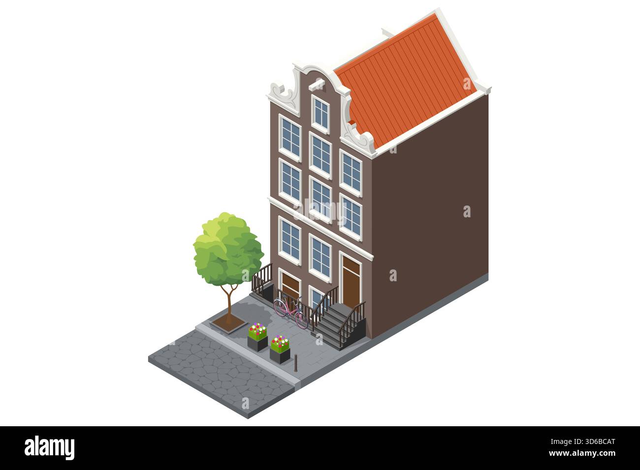 Canal old house in Stock Vector Images - Alamy