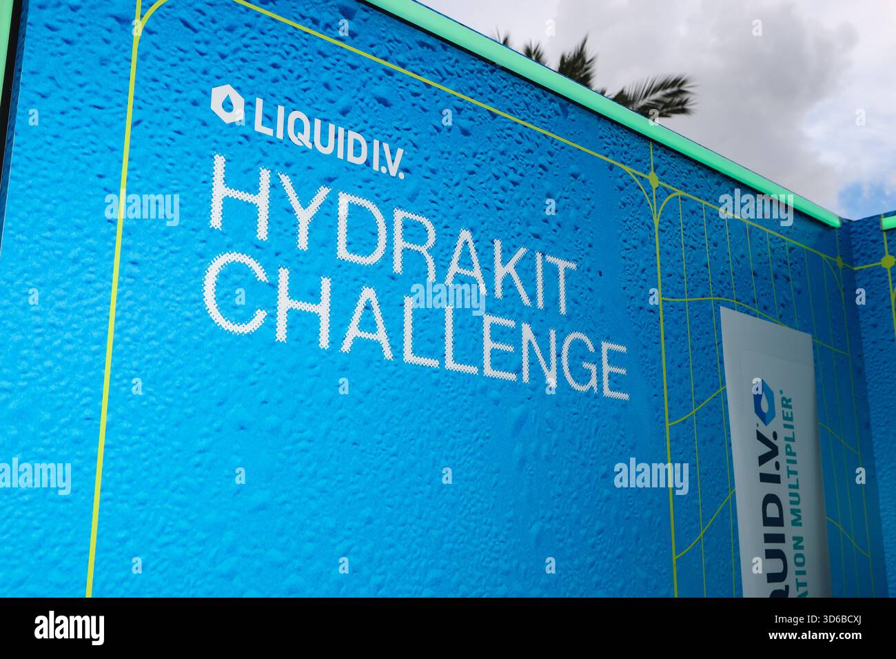 November 19, 2025: A Liquid I.V. sign on display in the Koval Zone ...