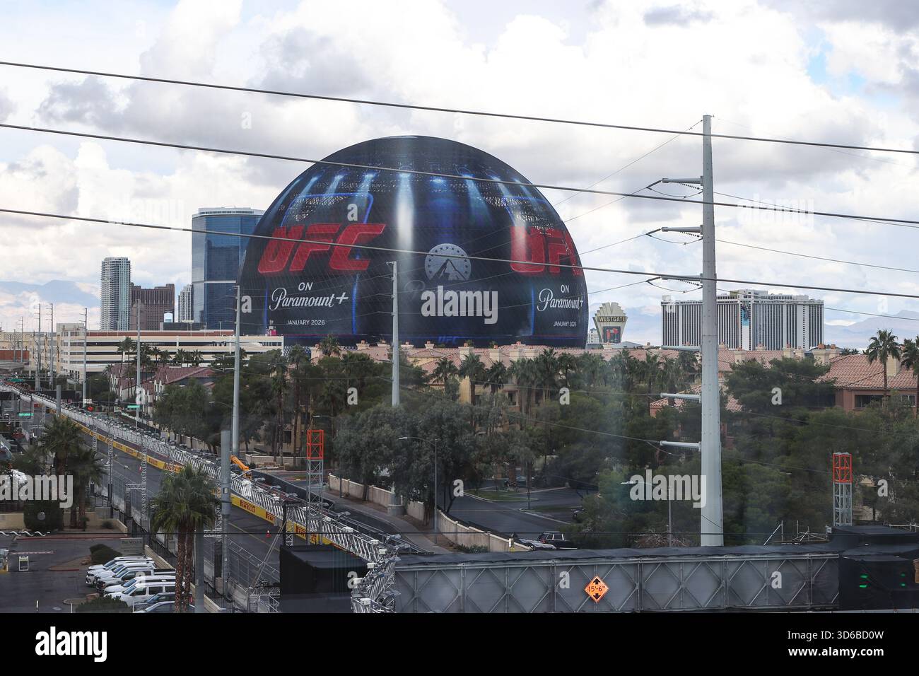 November 19, 2025: A view of the Sphere from the Heineken tower located ...