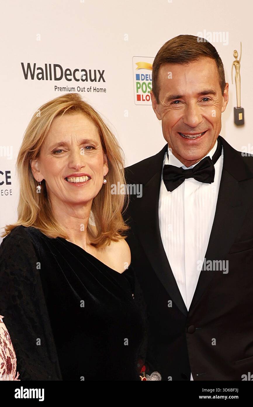 Karin Prien and Kai Pflaume attend the 'Goldene Bild der Frau' award at ...