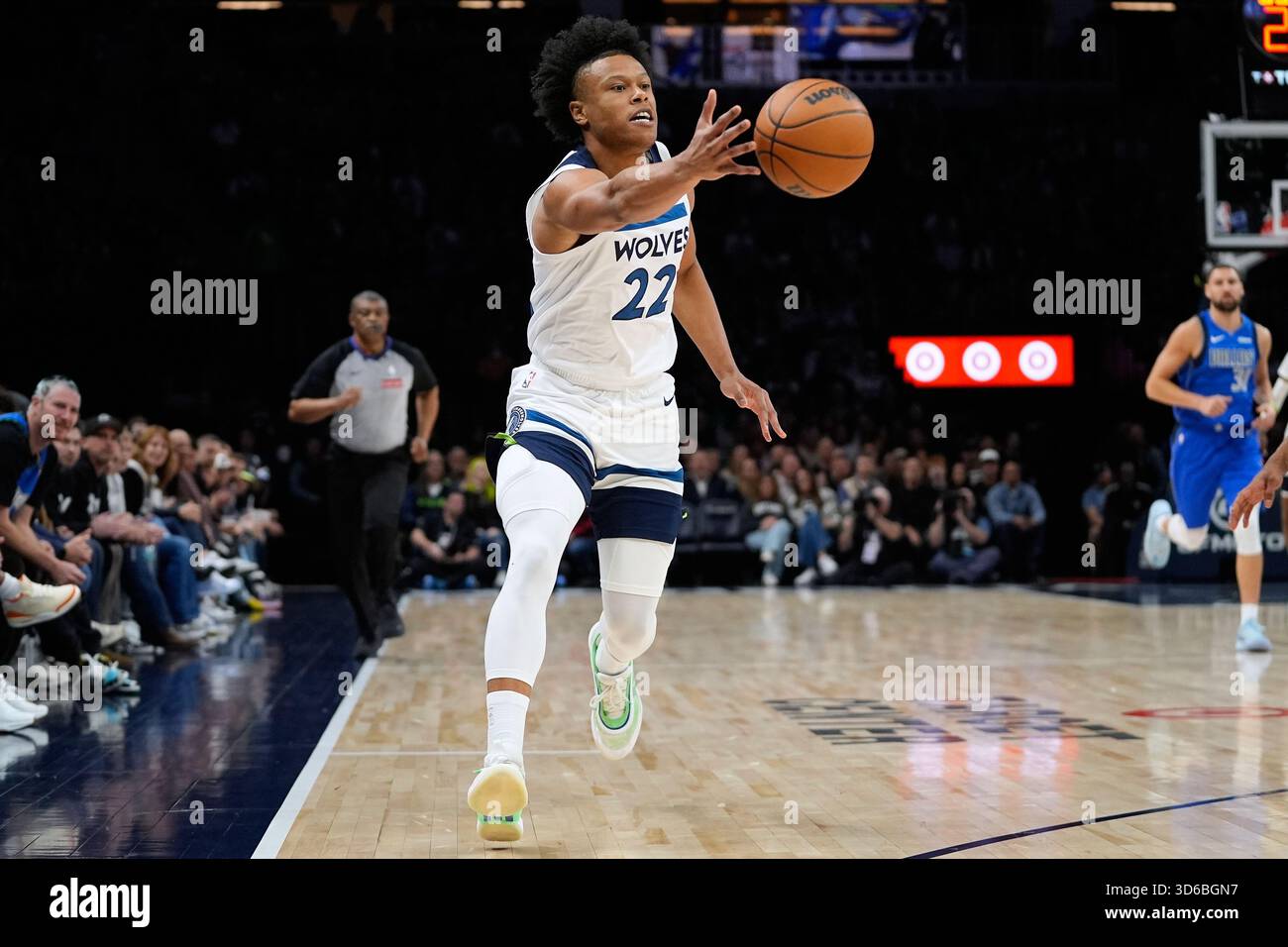 Minnesota Timberwolves guard Jaylen Clark (22) reaches for the ball ...