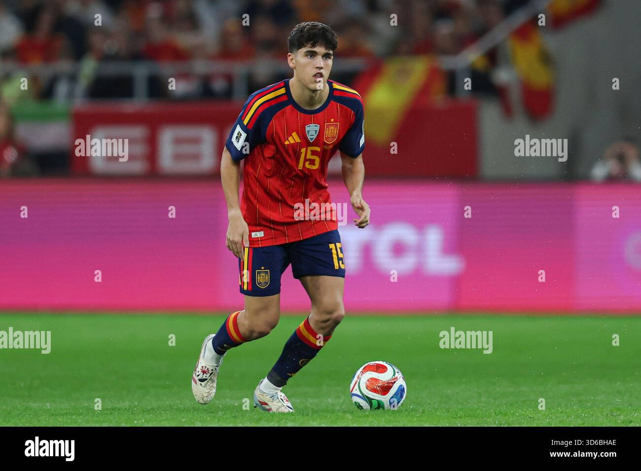 Pau Cubarsi of Spain during the FIFA World Cup 2026 Qualifiying match ...