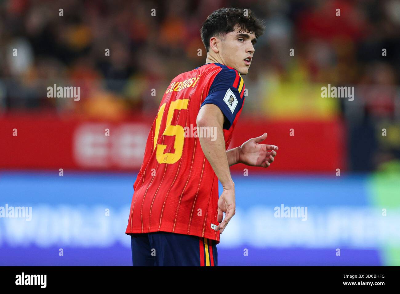 Pau Cubarsi of Spain during the FIFA World Cup 2026 Qualifiying match ...