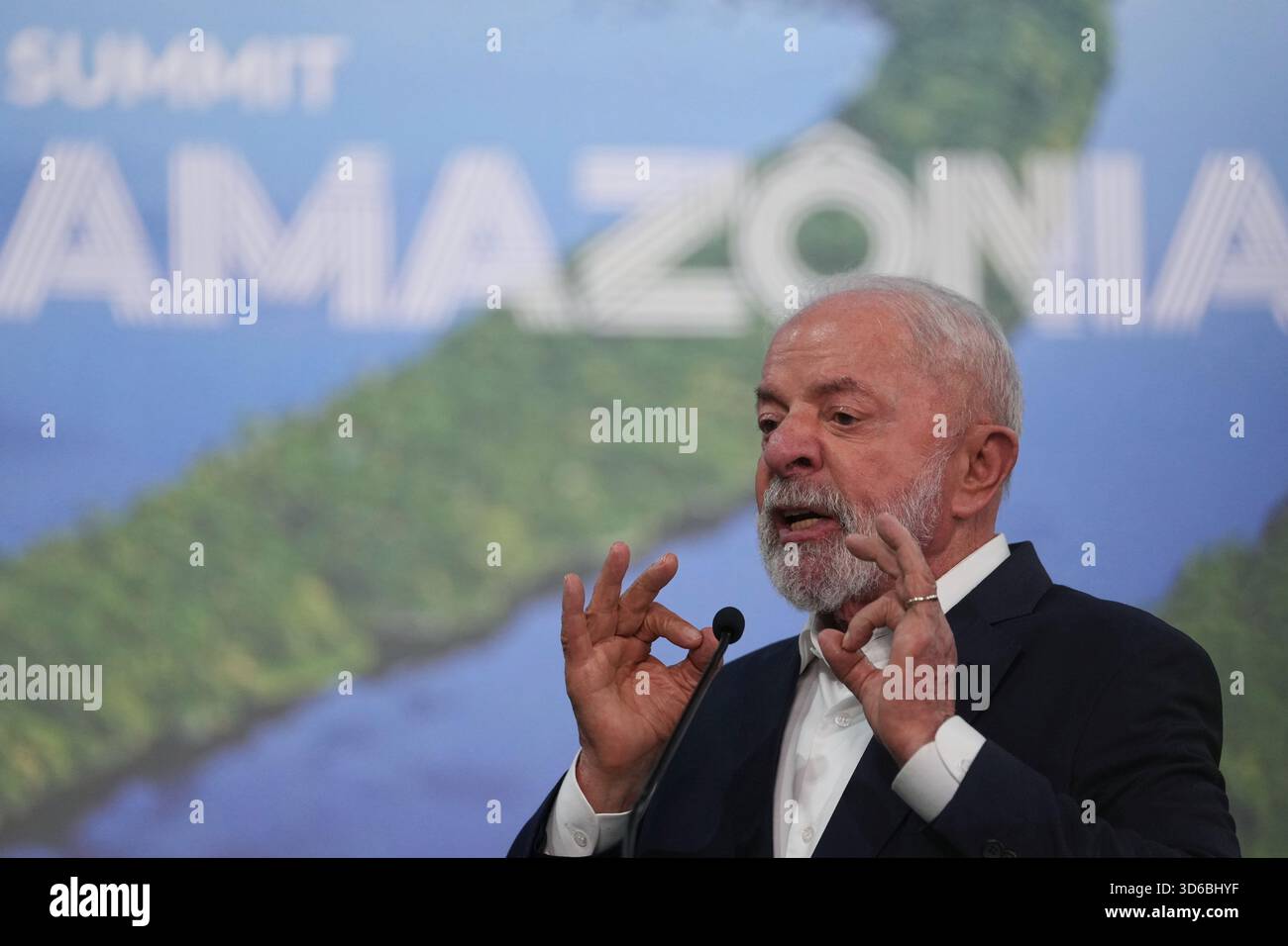 Brazil President Luiz Inacio Lula da Silva speaks during a news ...