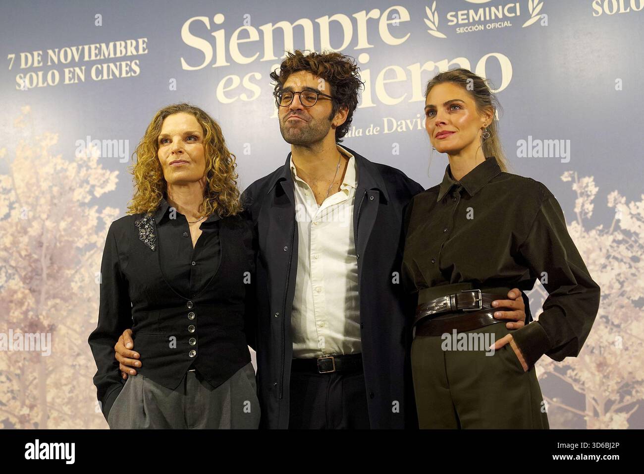 David Verdaguer, Isabelle Renauld and Amaia Salamanca pose at the ...