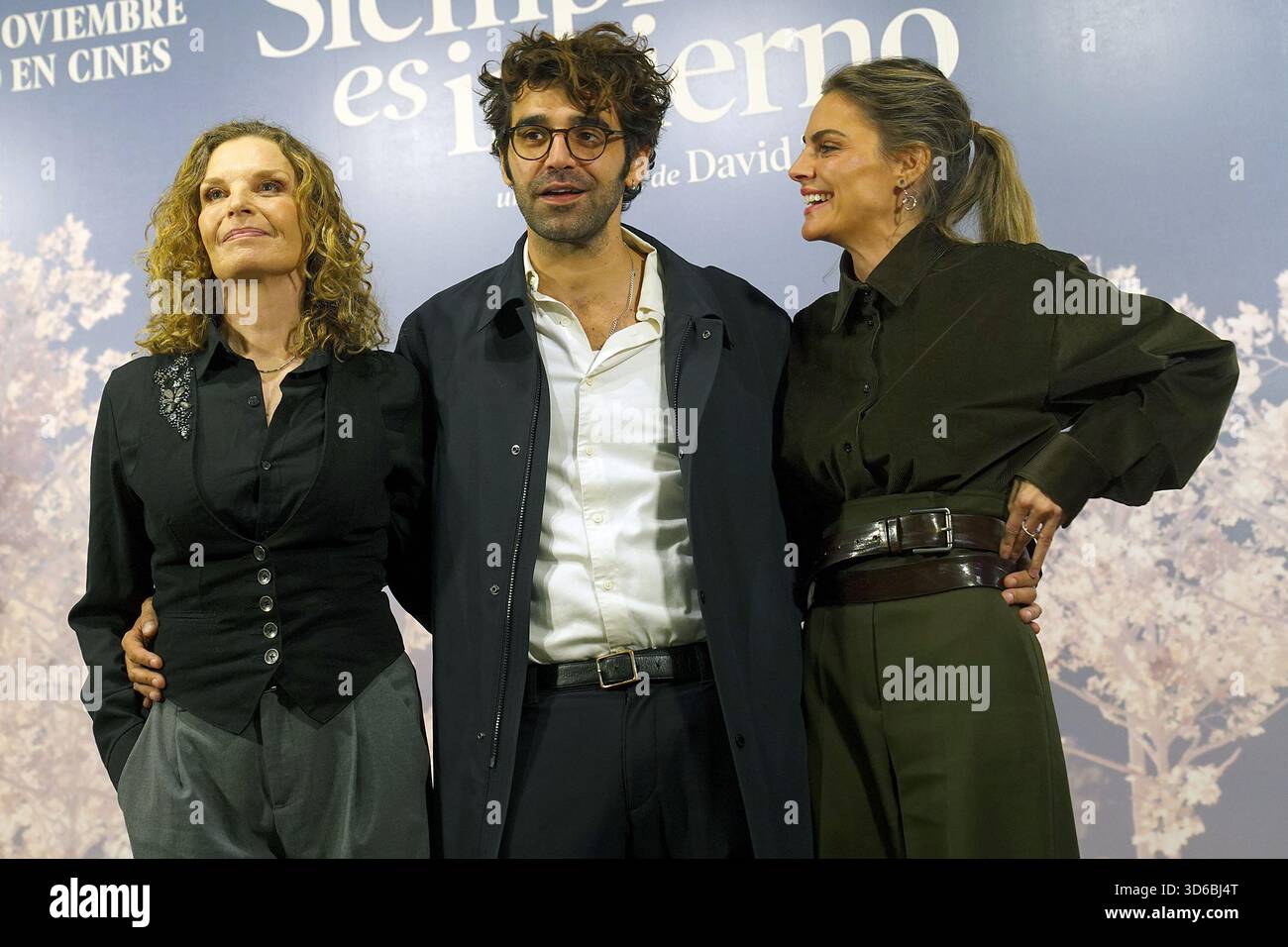David Verdaguer, Isabelle Renauld and Amaia Salamanca pose at the ...