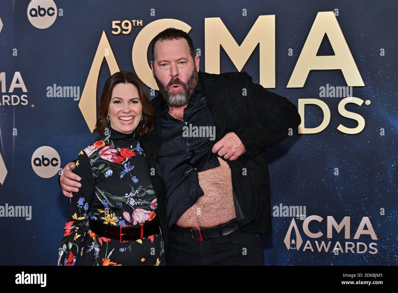 LeeAnn Kreischer, left, and Bert Kreischer arrive at the 59th Annual ...