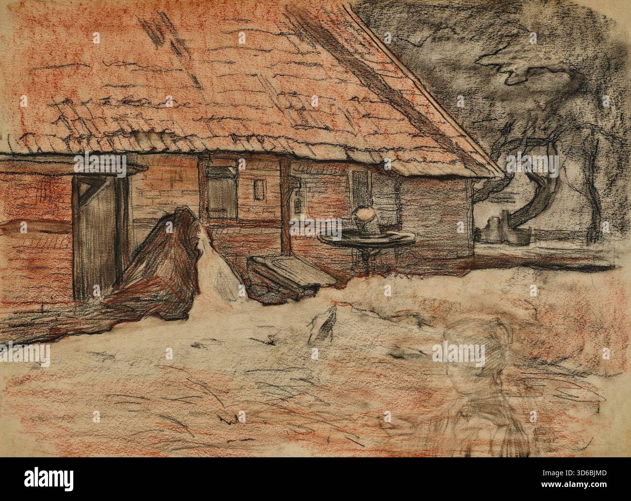 "Zijaanzicht van een boerderij bij Winterswijk (circa 1898-1899). Piet ...