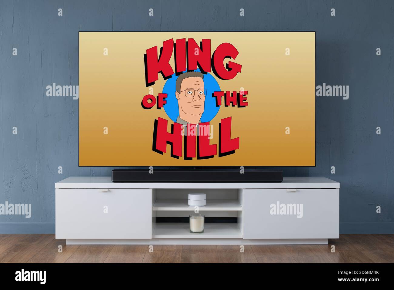 A widescreen OLED television showing the intro of the tv show King of ...