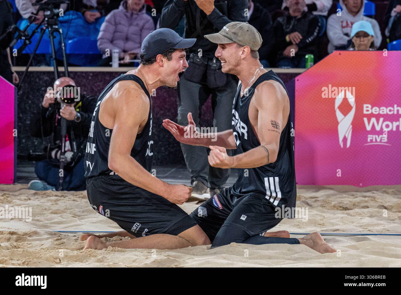 ADELAIDE, AUSTRALIA - NOVEMBER 19: Sven Winter (Player 2 - GER), Lukas ...