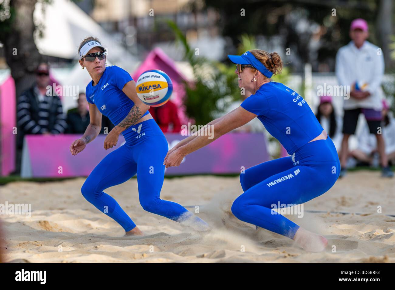 ADELAIDE, AUSTRALIA - NOVEMBER 19: Kelly Cheng (Player 2 - USA), Molly ...