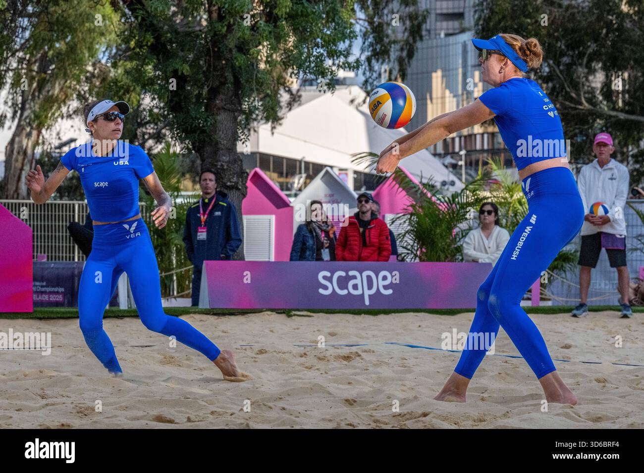 ADELAIDE, AUSTRALIA - NOVEMBER 19: Kelly Cheng (Player 2 - USA), Molly ...