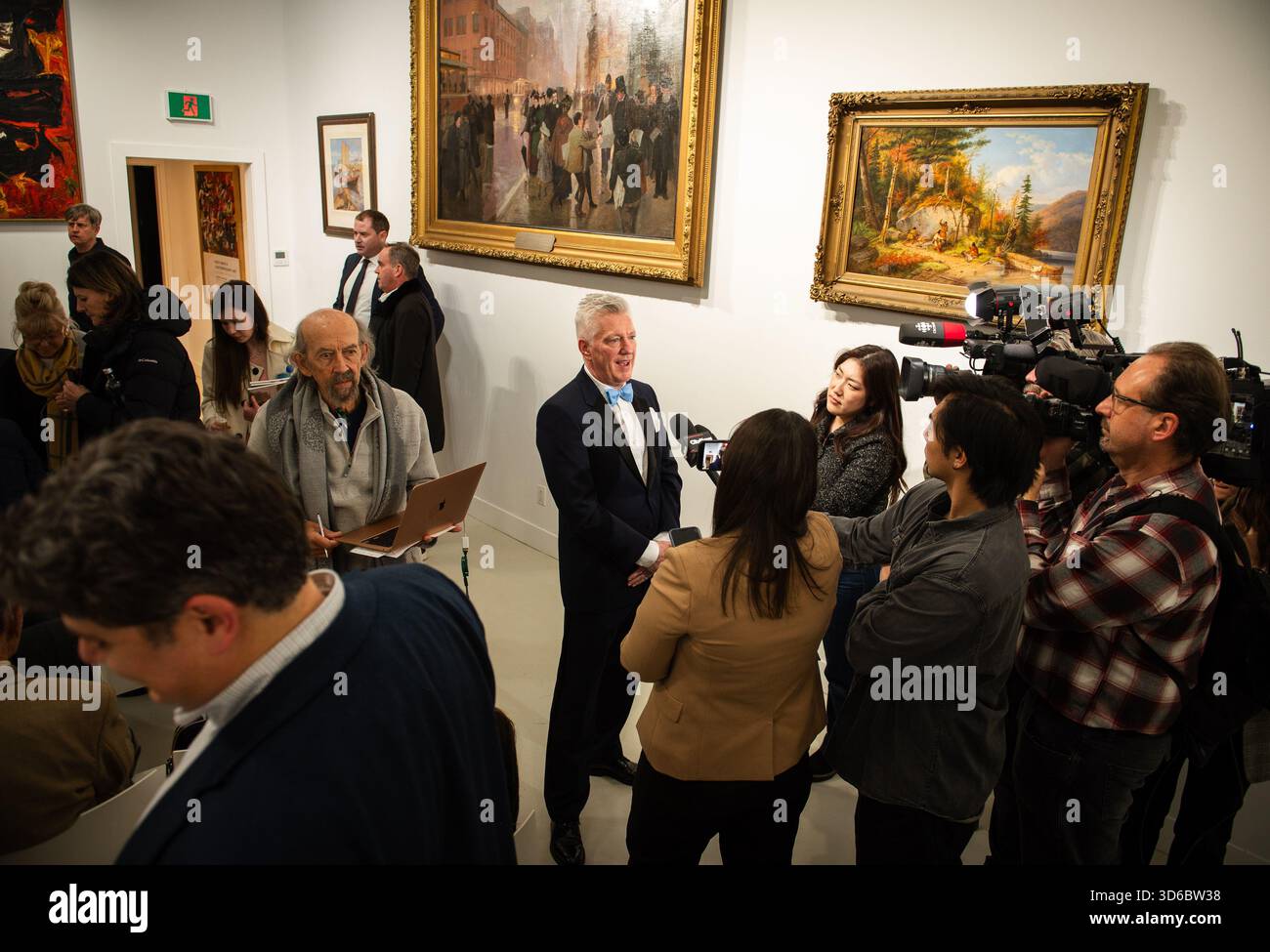 Robert Heffel speaks to media at an auction for Works of art, which ...