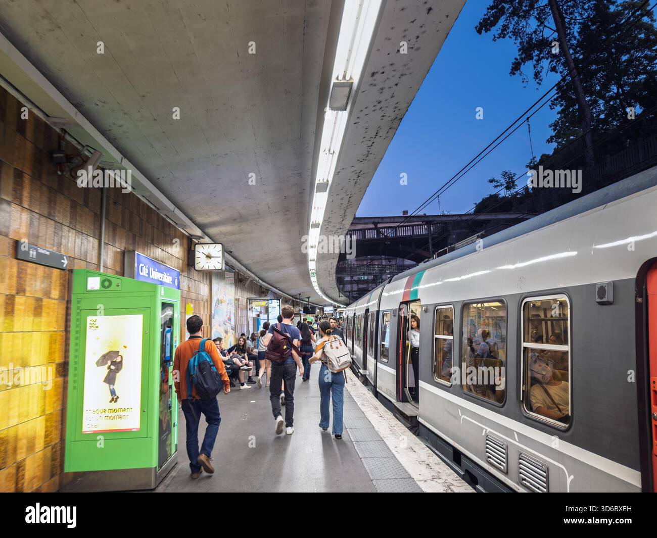 PARIS, FRANCE - JUNE 24, 2025: RER B train stopped at Cite ...