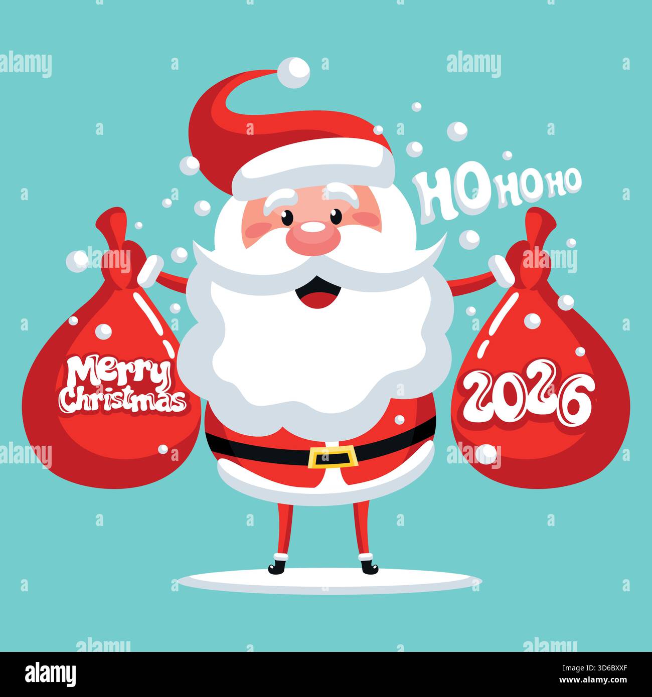 Santa claus running bag Stock Vector Images - Alamy