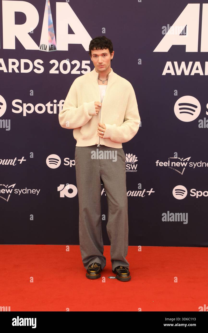 Sydney, Australia. 19th November 2025. Jeremy Zucker arrives on the red ...