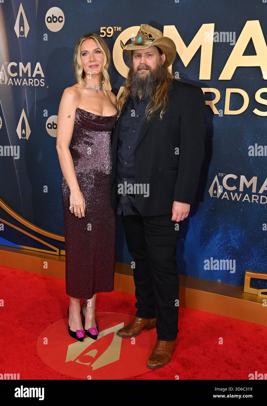 Morgan Stapleton and Chris Stapleton arriving at the 59th Annual ...