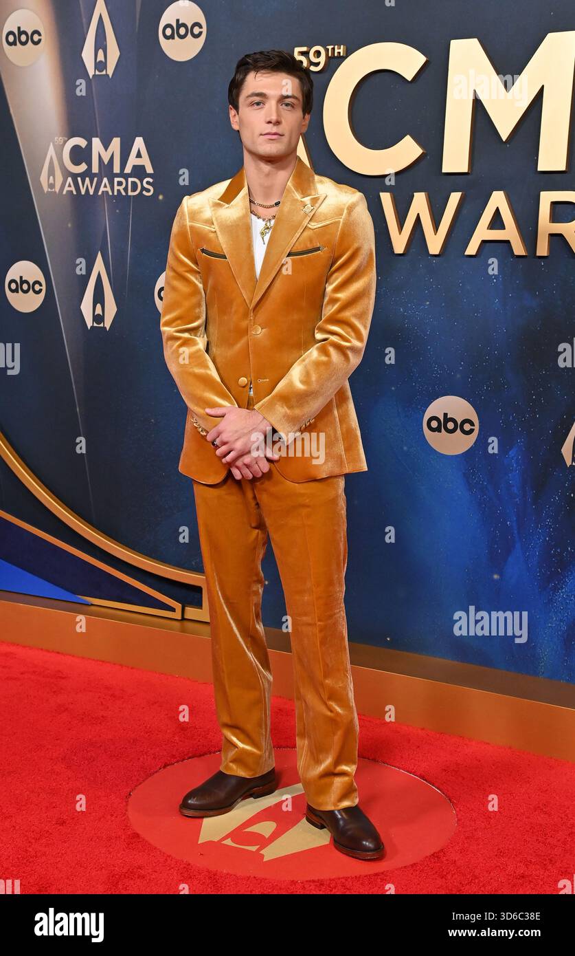 Asher Angel arriving at the 59th Annual Country Music Association ...