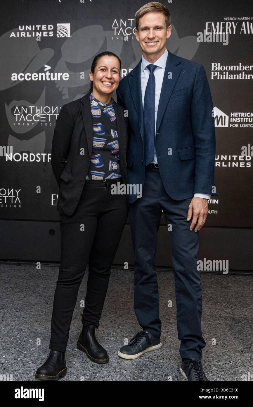 Tiffany Caban and Erik Bottcher attend Hetrick-Martin Institute’s 2025 Emery Awards at the David ...