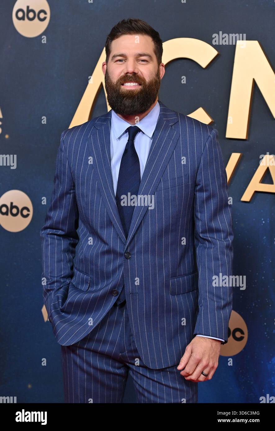 Jordan Davis arriving at the 59th Annual Country Music Association ...