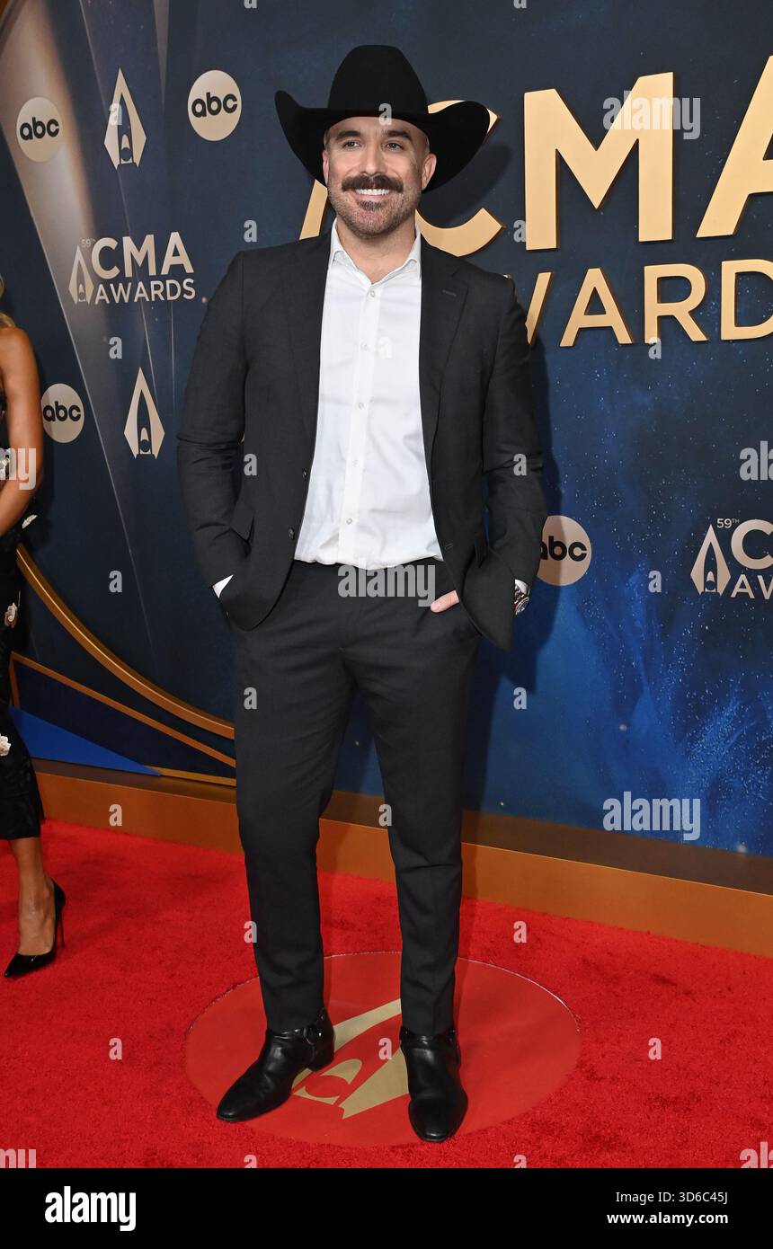 Tyler Rich arriving at the 59th Annual Country Music Association Awards ...