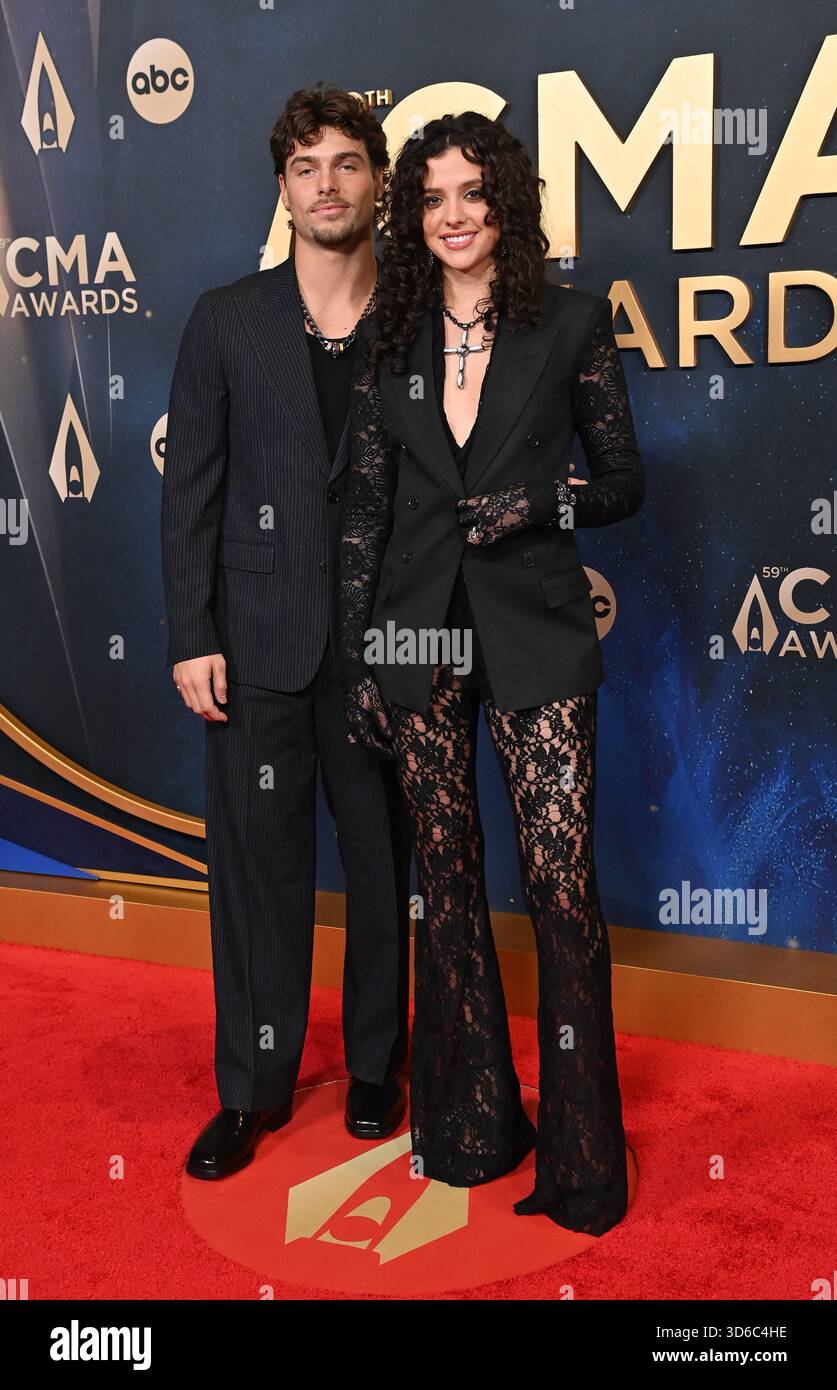 Fisher and Lanie Gardner arriving at the 59th Annual Country Music ...