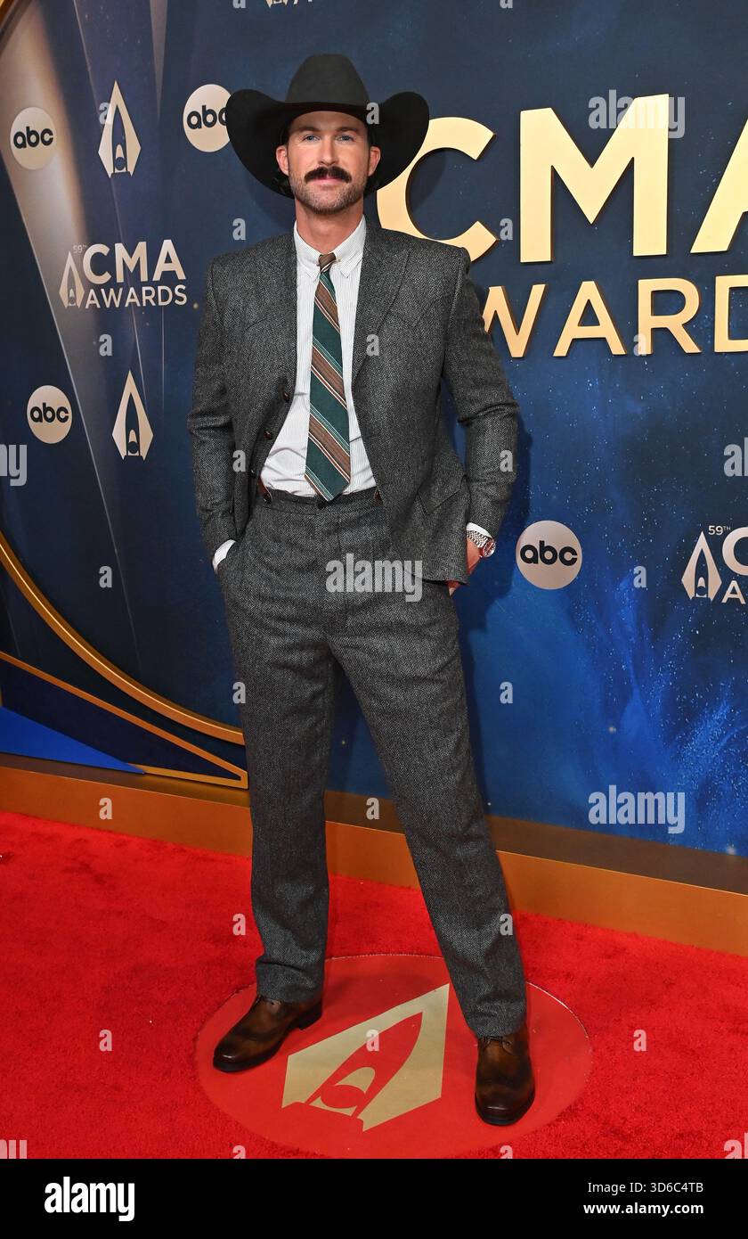 Riley Green arriving at the 59th Annual Country Music Association ...