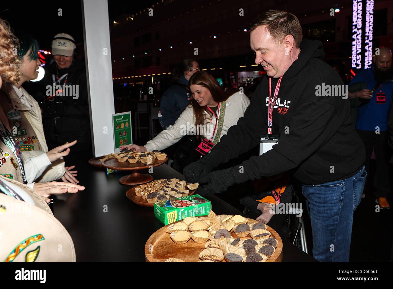 November 19, 2025: Visitors to the Paddock stop by the Girls Scouts ...