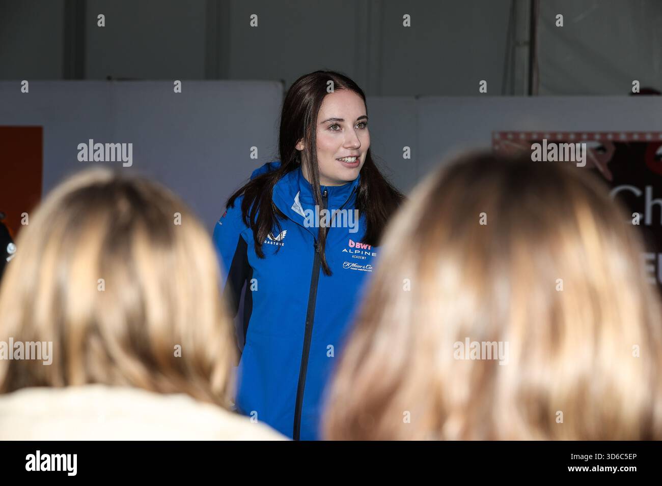 November 19, 2025: F1 Academy driver Nina Gademan, speaks during the ...