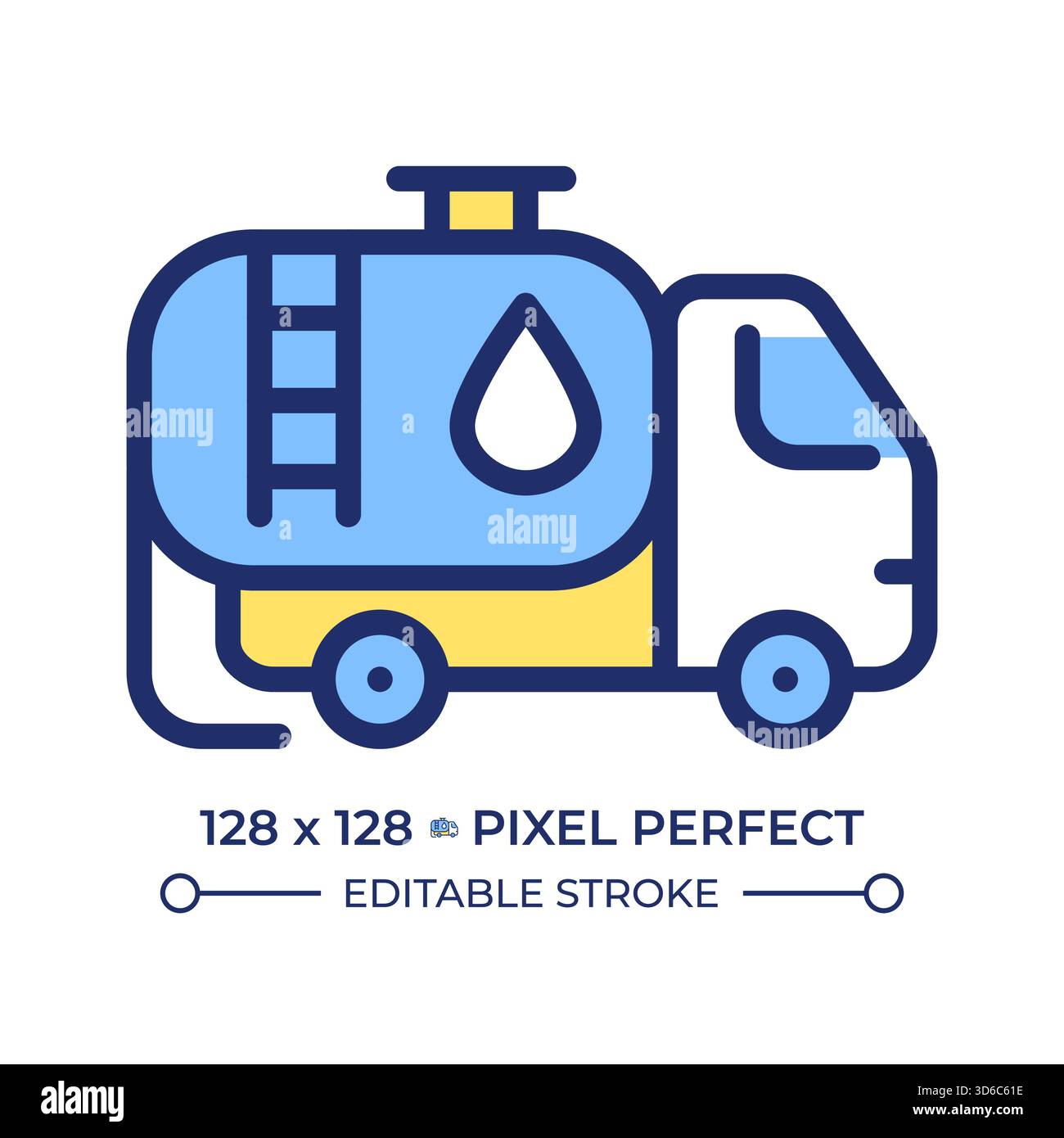 Water delivery truck line Stock Vector Images - Alamy