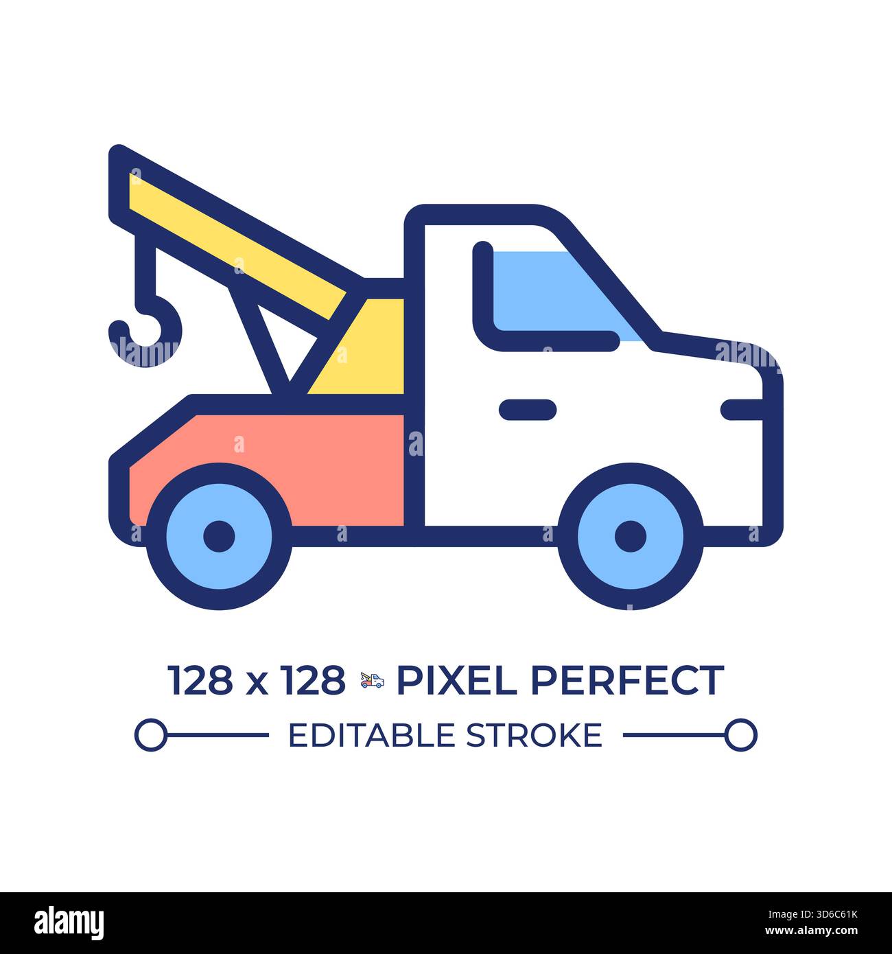 Wrecker pixel perfect line color icon Stock Vector Image & Art - Alamy