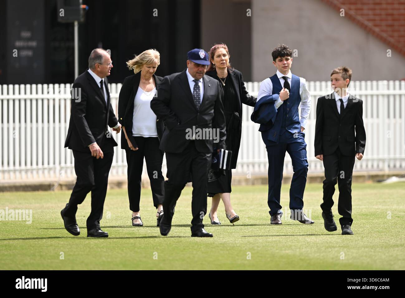 The Family of Ben Austin arrive to the funeral of Ben Austin at ...
