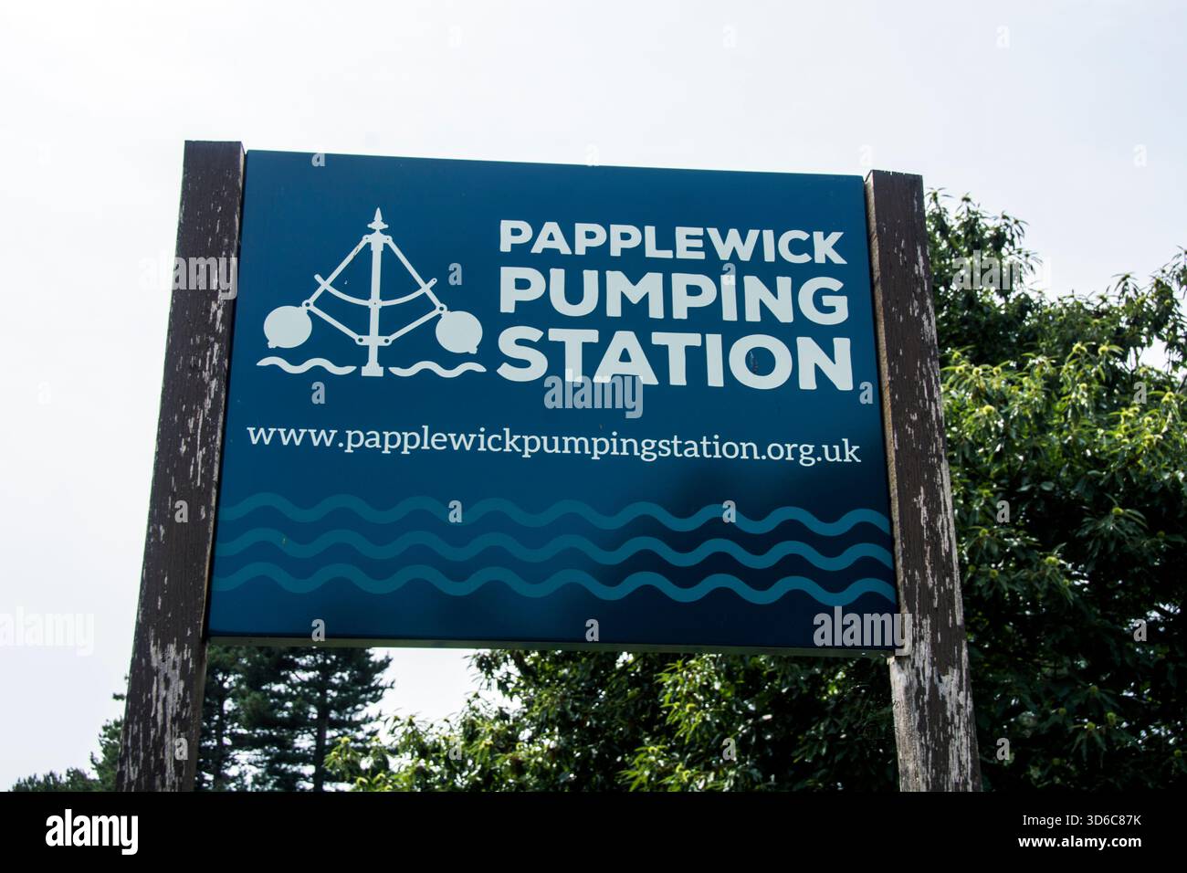 signboard of Papplewick pumping station , which was built by Nottingham ...