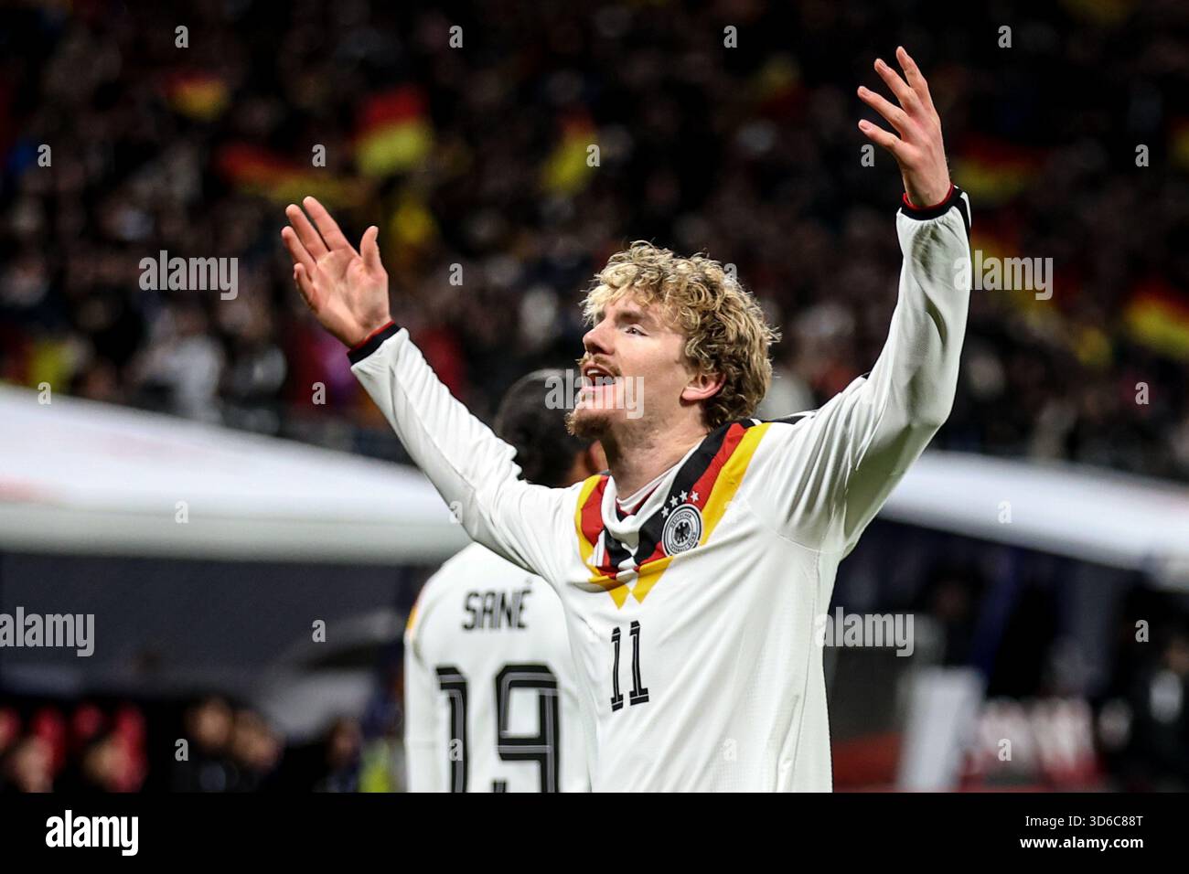 Nick Woltemade of Germany celebrates a goal during European World Cup ...