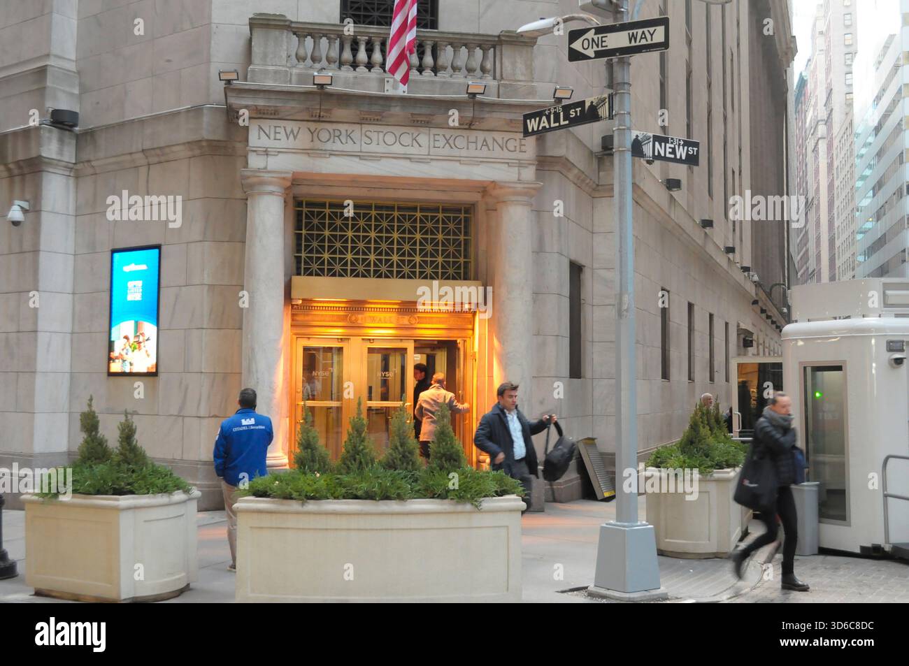 People exit the New York Stock Exchange in the Financial District in ...