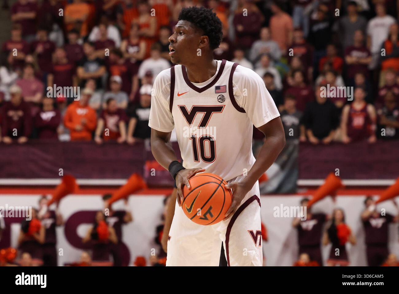November 19, 2025: Virginia Tech Hokies guard Tyler Johnson (10) looks ...