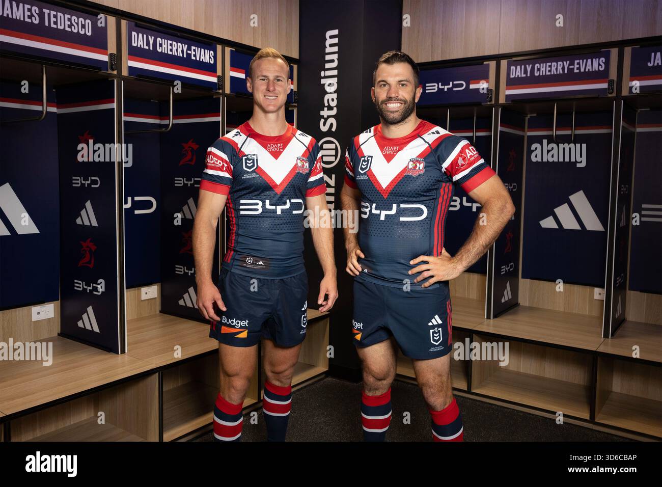 New Sydney Roosters recruit Daly Cherry-Evans (left) poses for photos ...