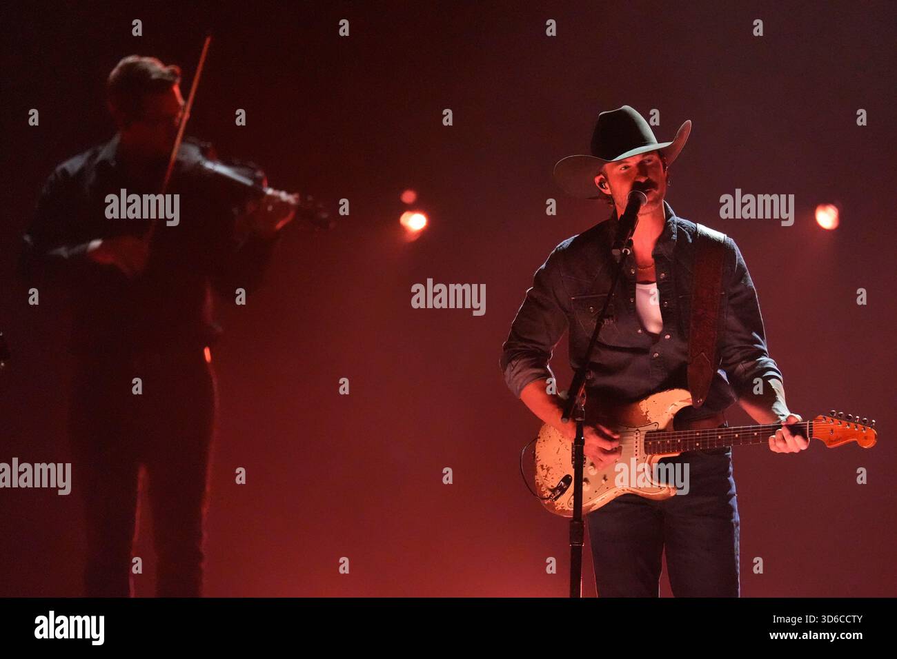 Riley Green performs "Worst Way" during the 59th Annual Country Music ...