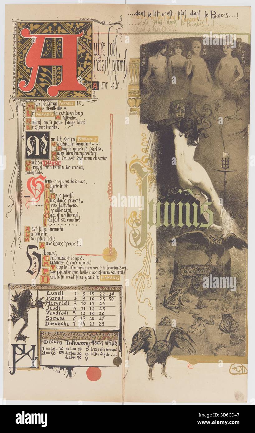 "Le Calendrier Magique, translated as the ""Magical Calendar"" in ...