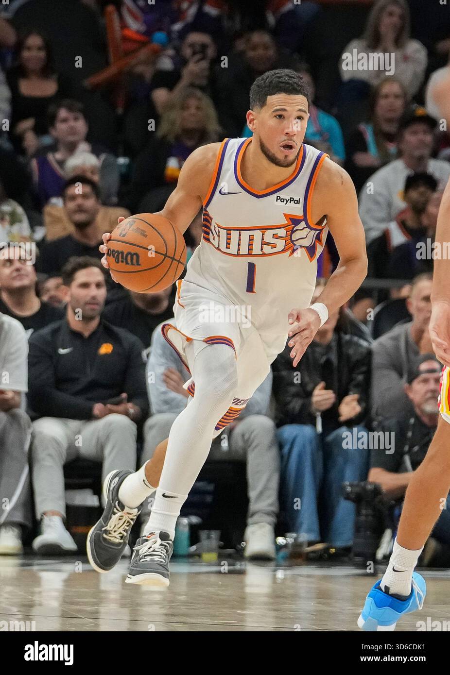 Phoenix Suns guard Devin Booker (1) during of an NBA basketball game ...