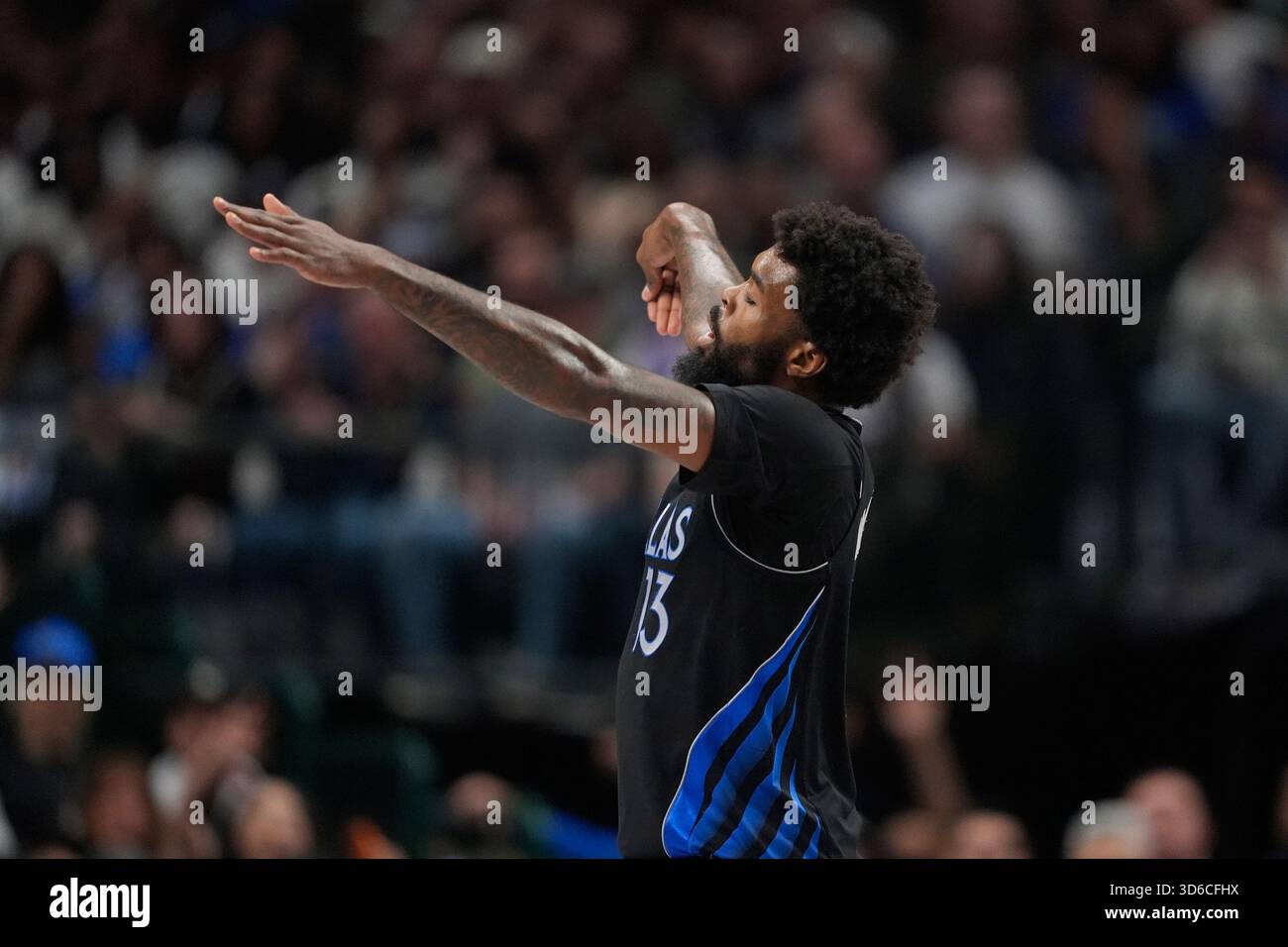 Dallas Mavericks forward Naji Marshall reacts to scoring a 3-pointer in ...