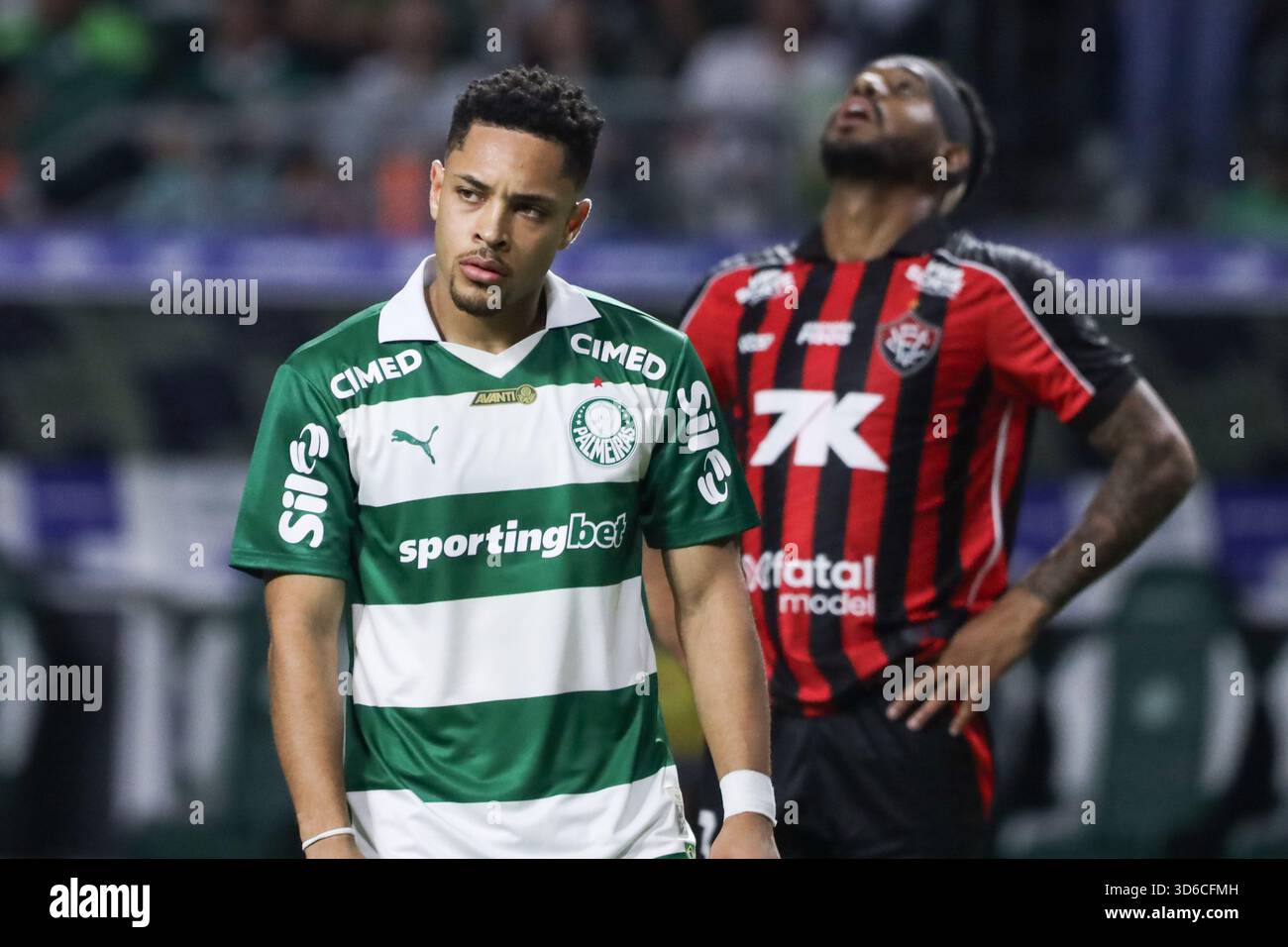 Vitor Roque of Palmeiras during a match against Vitória in an early ...