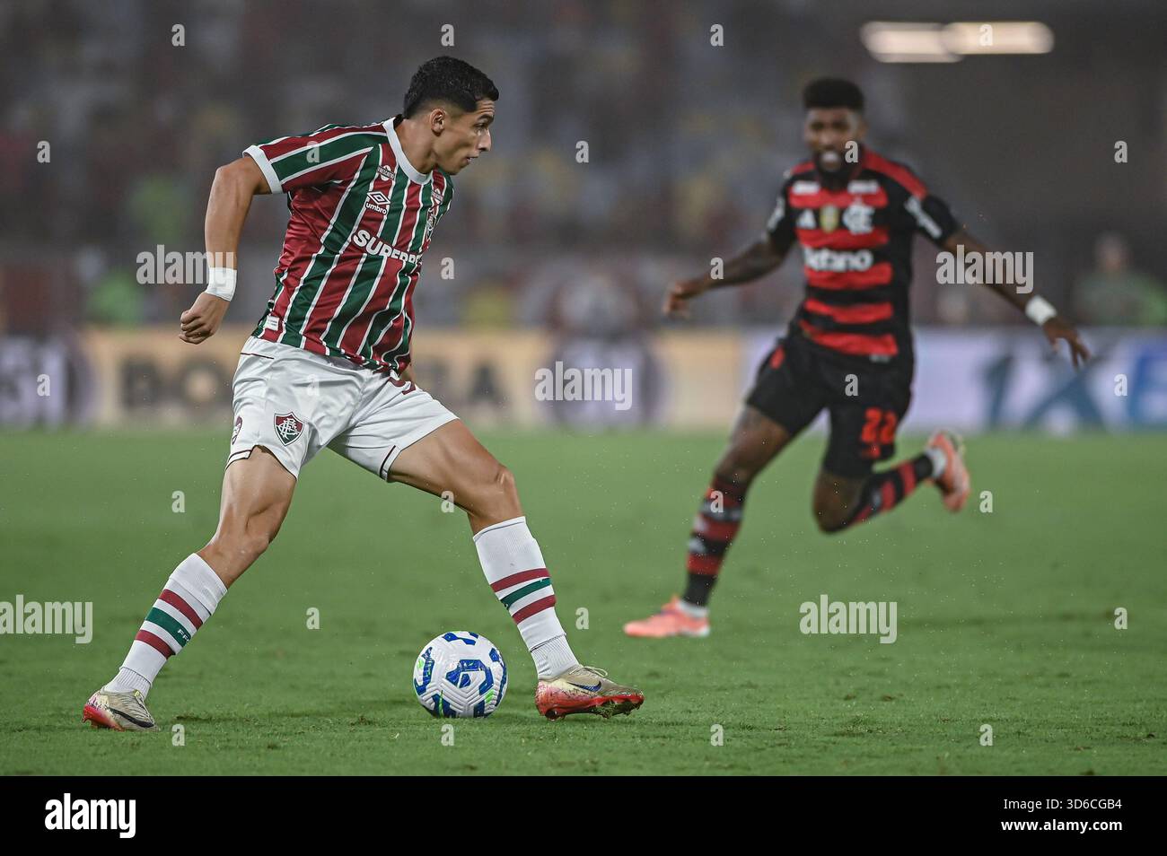 Fluminense player Kevin Serna during a match against Flamengo, valid ...