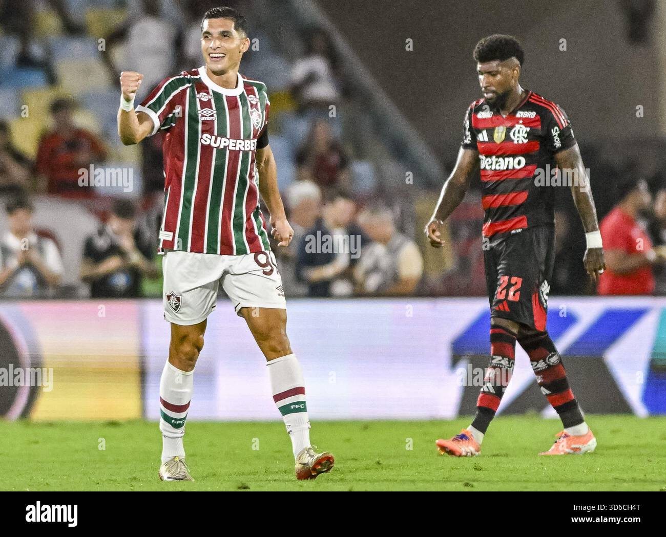 Kevin Serna of Fluminense celebrates after scoring the team's second ...