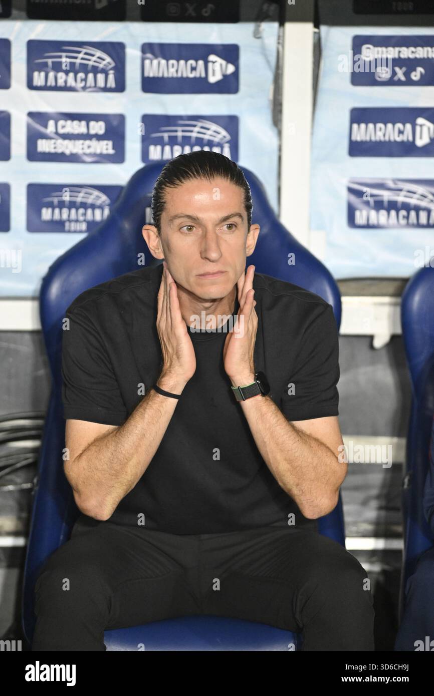 Filipe Luís, Head Coach of Flamengo during the Campeonato Brasileiro ...
